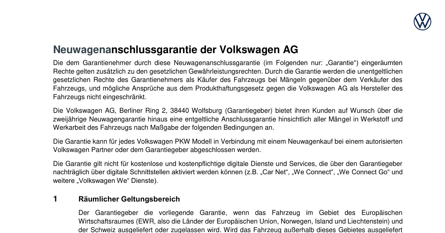 Neuwagenanschlussgarantie der Volkswagen AG.pdf | DocDroid