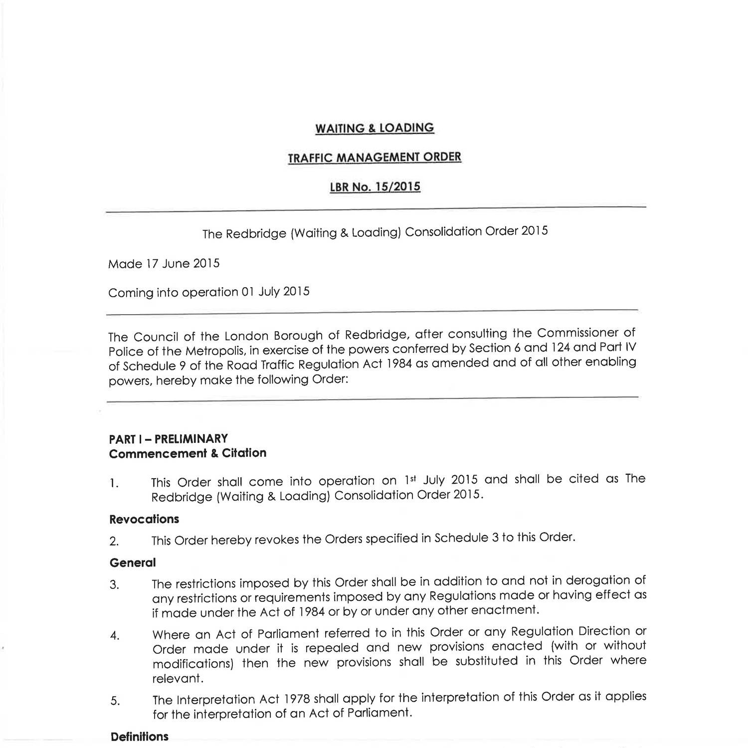 Sydney Road Traffic Management Order.pdf | DocDroid