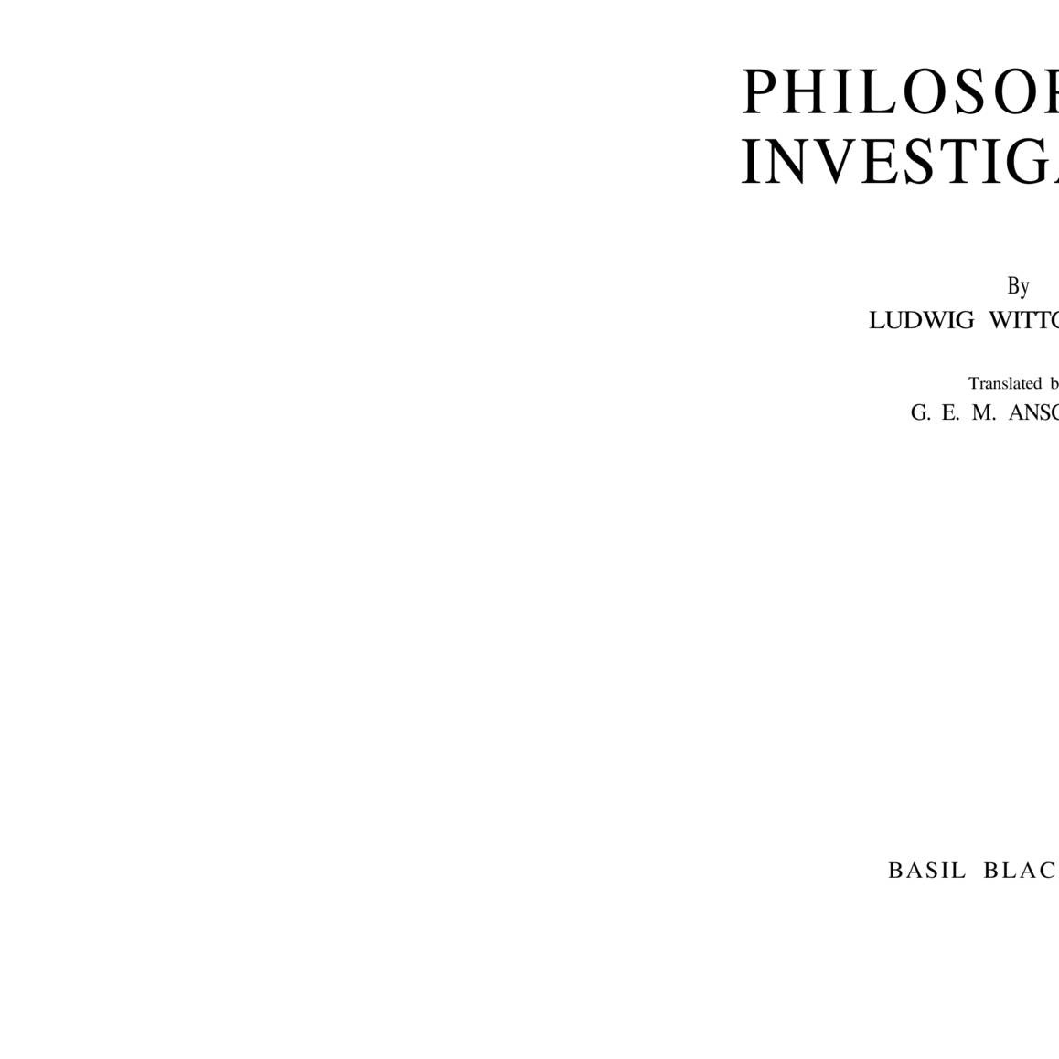 Ludwig Wittgenstein Philosophical Investigations Pdf Docdroid