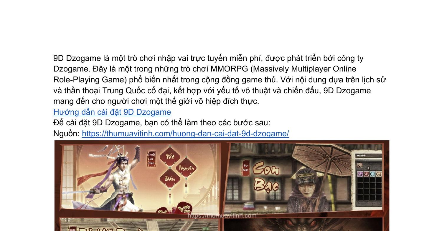 Hướng dẫn cài đặt 9d dzogame.pdf | DocDroid