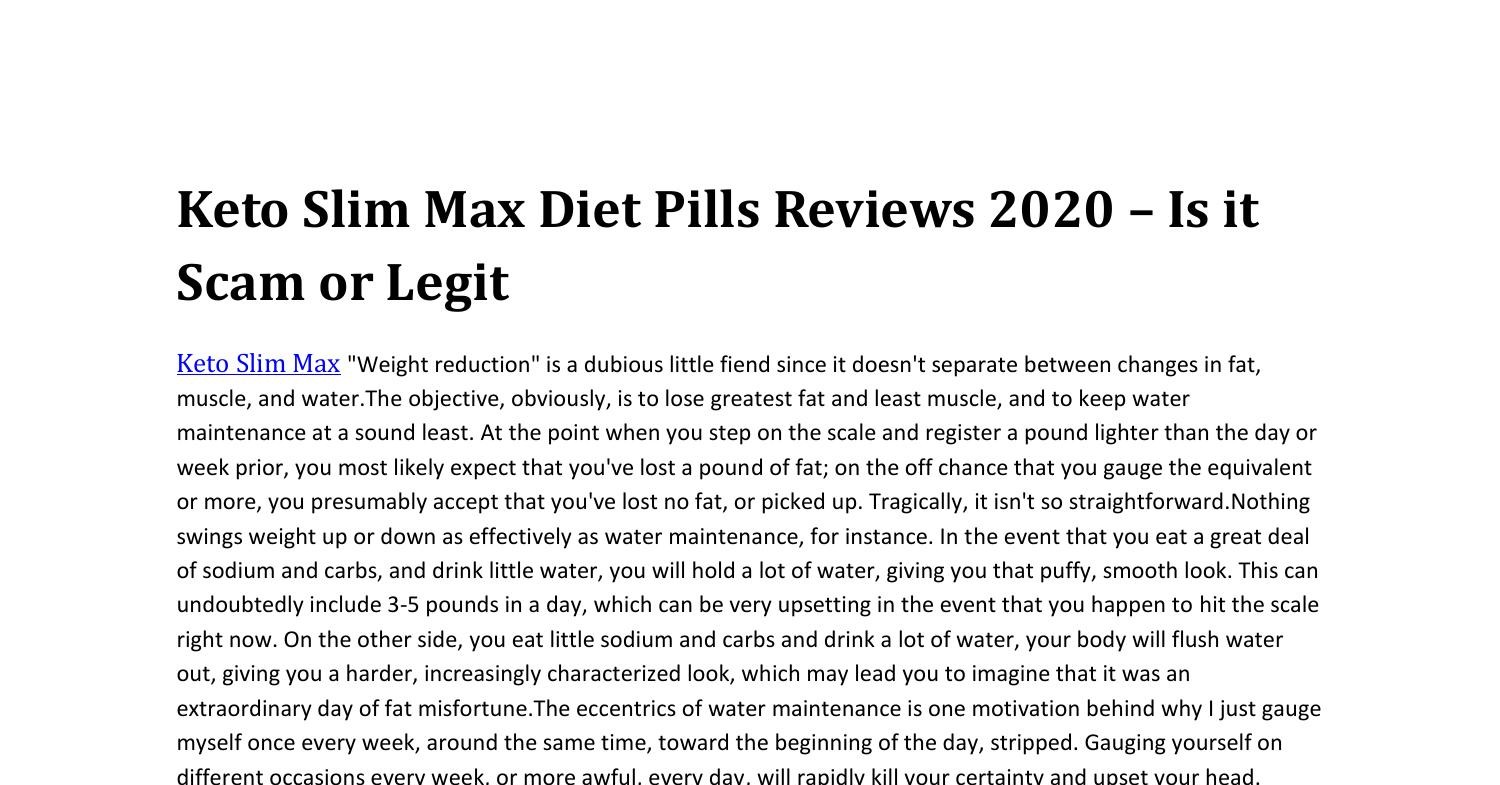 Keto Slim Max Diet Pills Reviews 2020.pdf | DocDroid