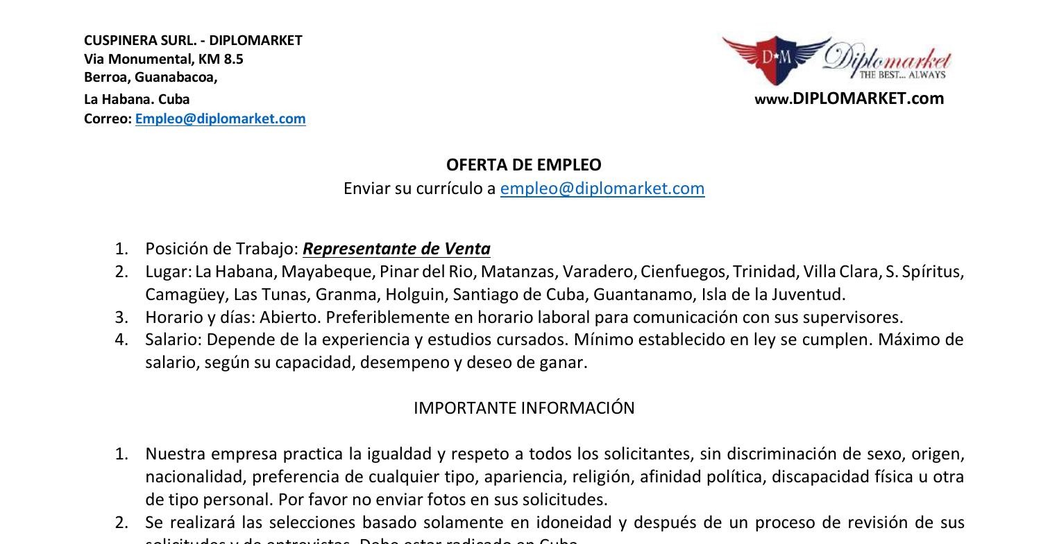 OFERTA DE EMPLEO - REP DE GESTIóN COMERCIAL.pdf | DocDroid