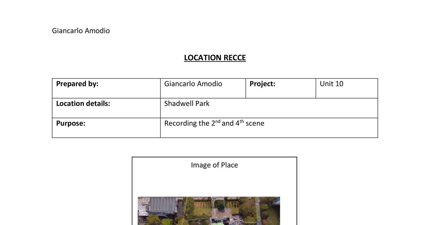 Location recce 2.docx | DocDroid