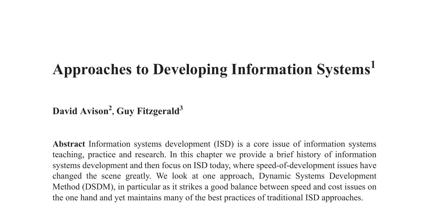 Avison & Fitzgerald - Approaches To Developing Information Systems.pdf ...