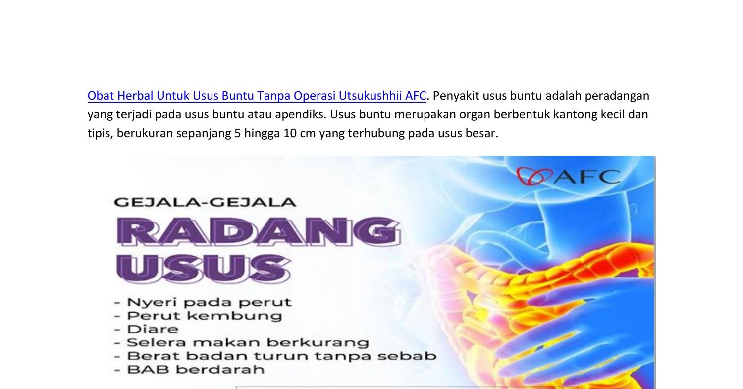 Obat Herbal Untuk Usus Besar Utsukushhii AFC, WA 0878 9381 1922.pdf ...