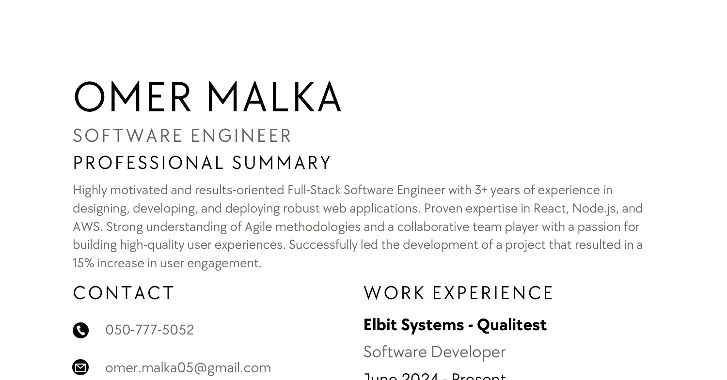 Omer Malka CV.pdf | DocDroid