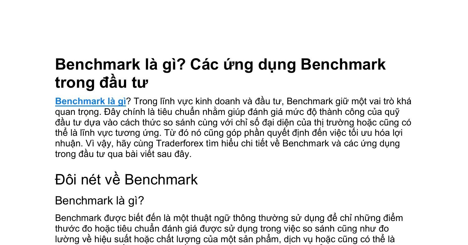 Benchmark là gì.docx | DocDroid