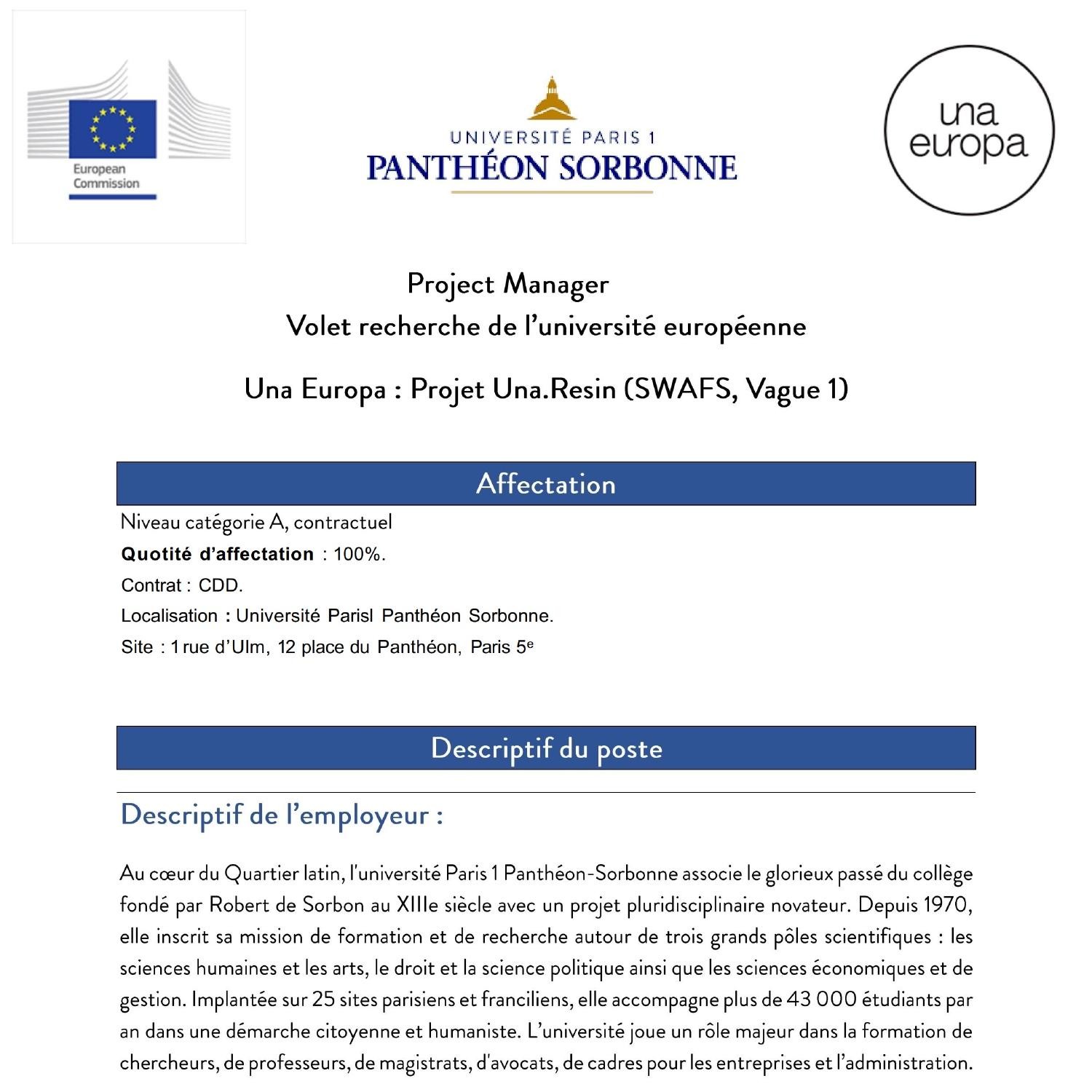 Fiche de poste Project Manager Una Resin.pdf | DocDroid
