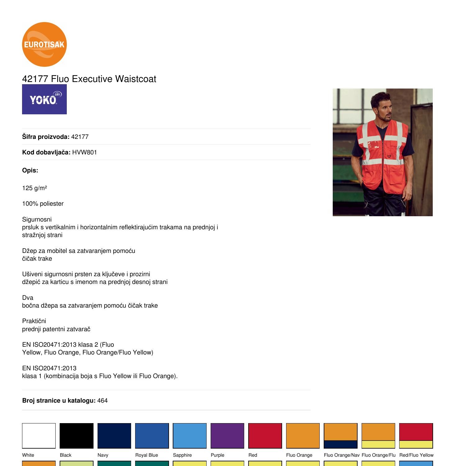 REFLEKTIRAJUĆI, SIGURNOSNI PRSLUK Fluo_Executive_Waistcoat.pdf | DocDroid