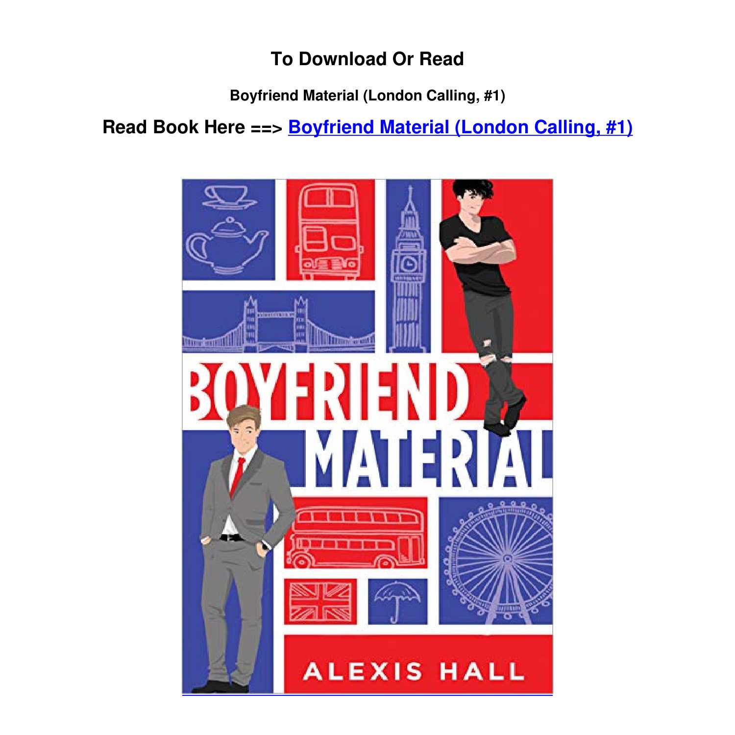 download epub Boyfriend Material London Calling 1 By Alexis Hall.pdf ...