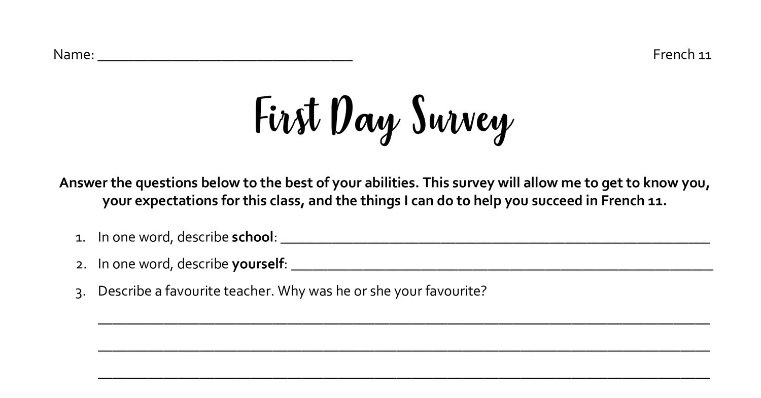 First Day Survey.pdf | DocDroid