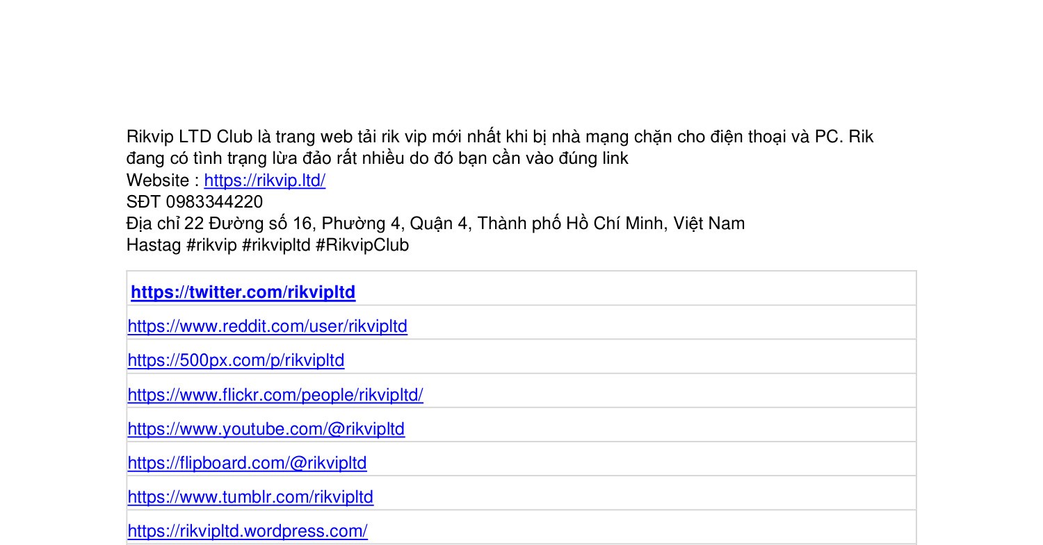 Rikvip LTD Club.docx | DocDroid