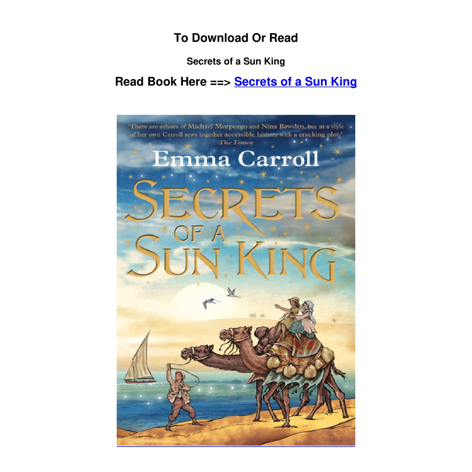 epub download Secrets of a Sun King by Emma Carroll.pdf | DocDroid