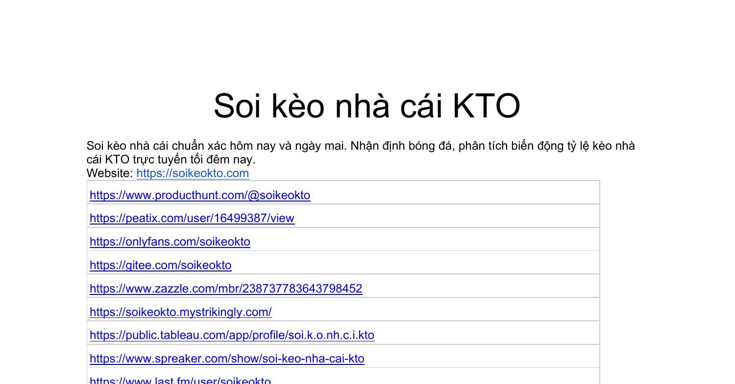 Soi kèo nhà cái KTO.docx | DocDroid