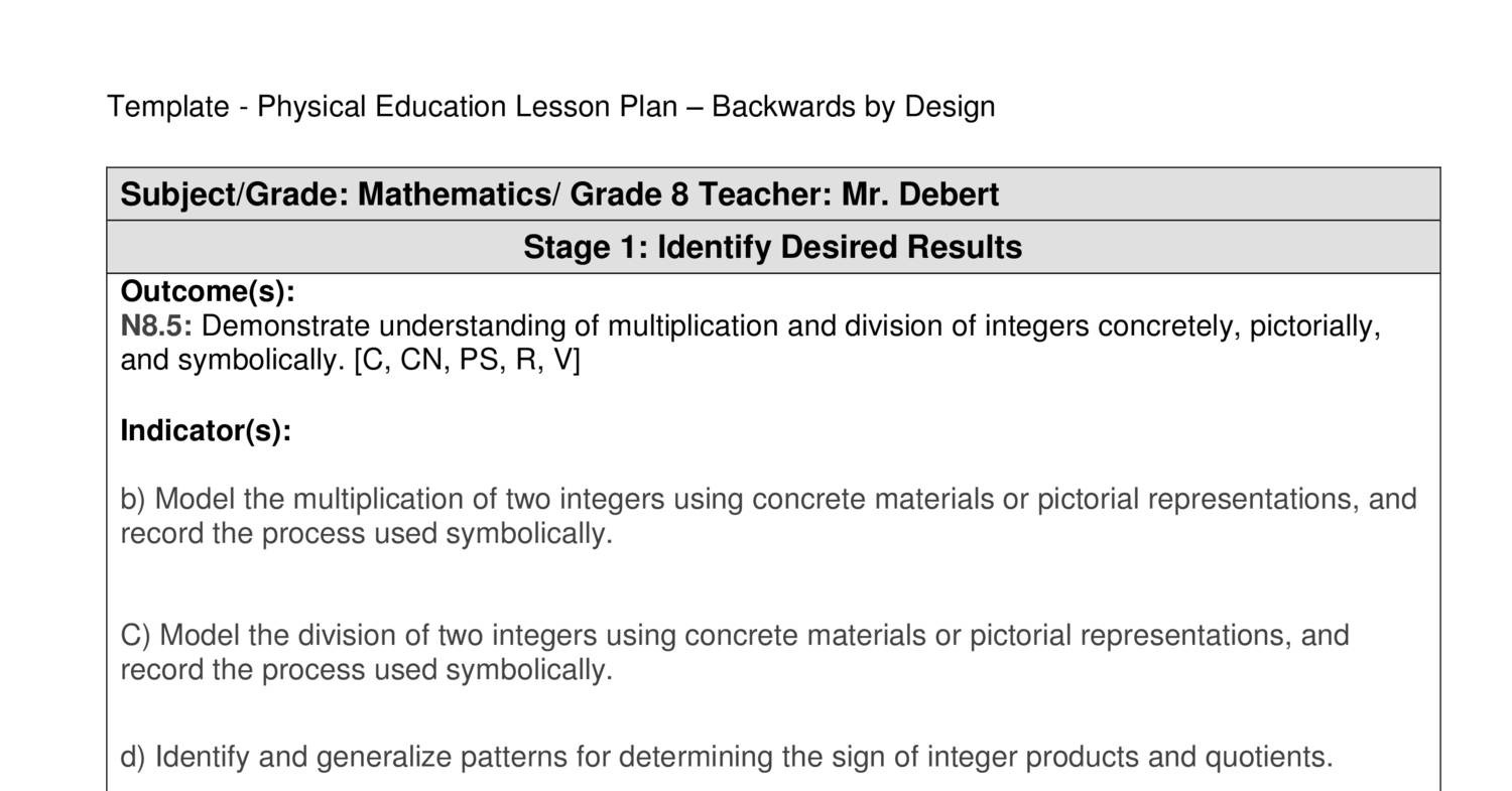 Grade 8 Math Lesson docx DocDroid