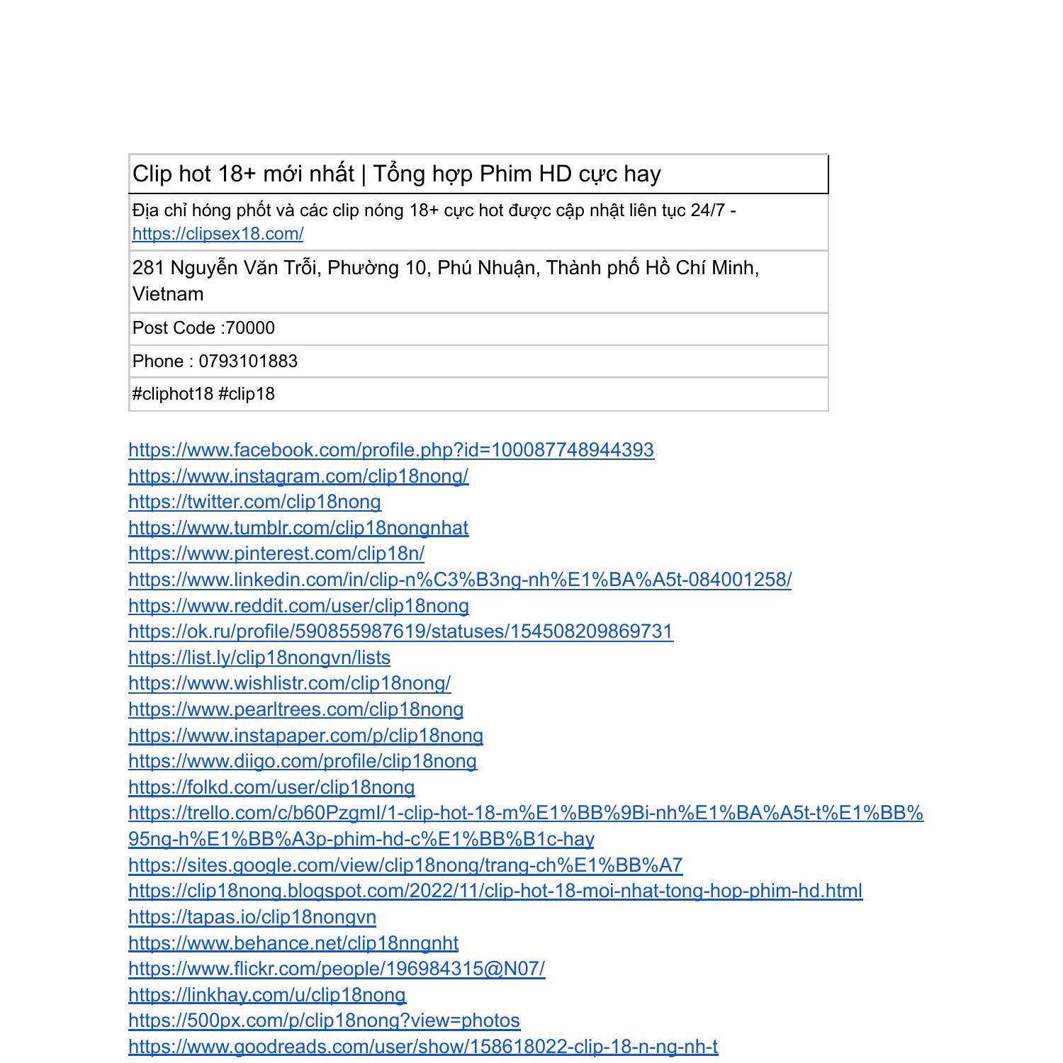 Tổng hợp tài khoản xã hội Clip 18 Nóng Nhất.pdf | DocDroid
