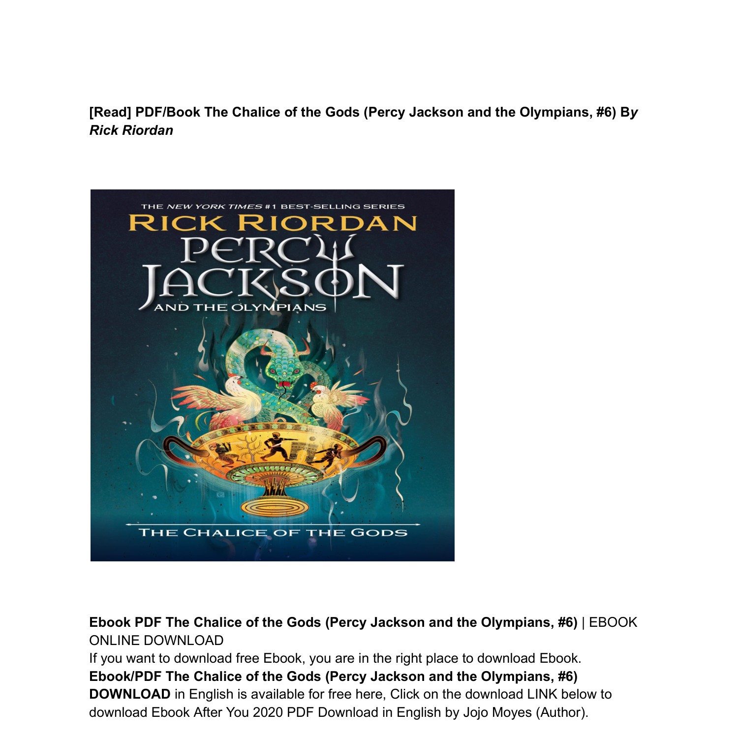 [Download] PDF The Chalice of the Gods (Percy Jackson and the Olympians ...