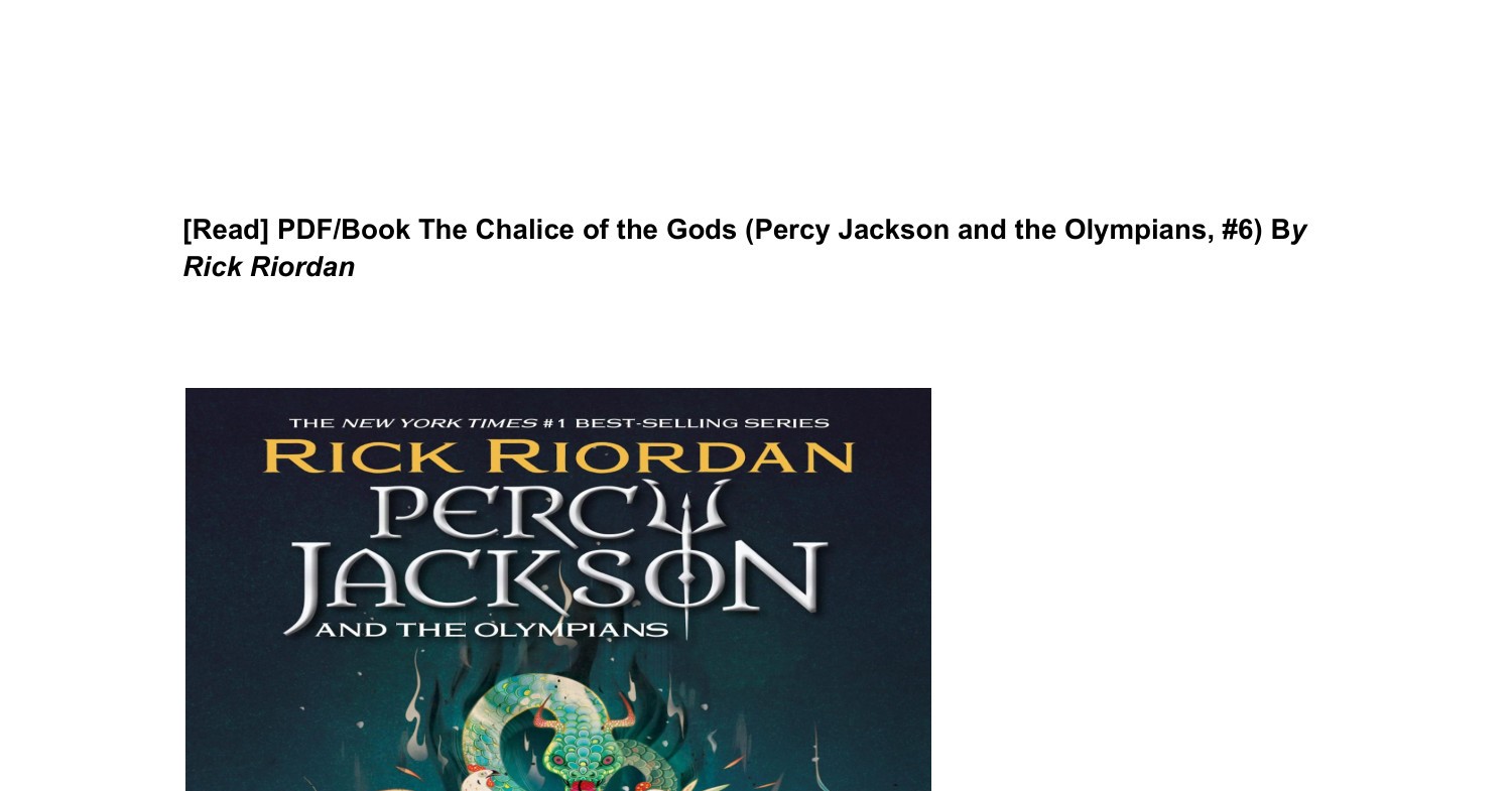 [Download] PDF The Chalice of the Gods (Percy Jackson and the Olympians, #6) By _ (Rick Riordan ...