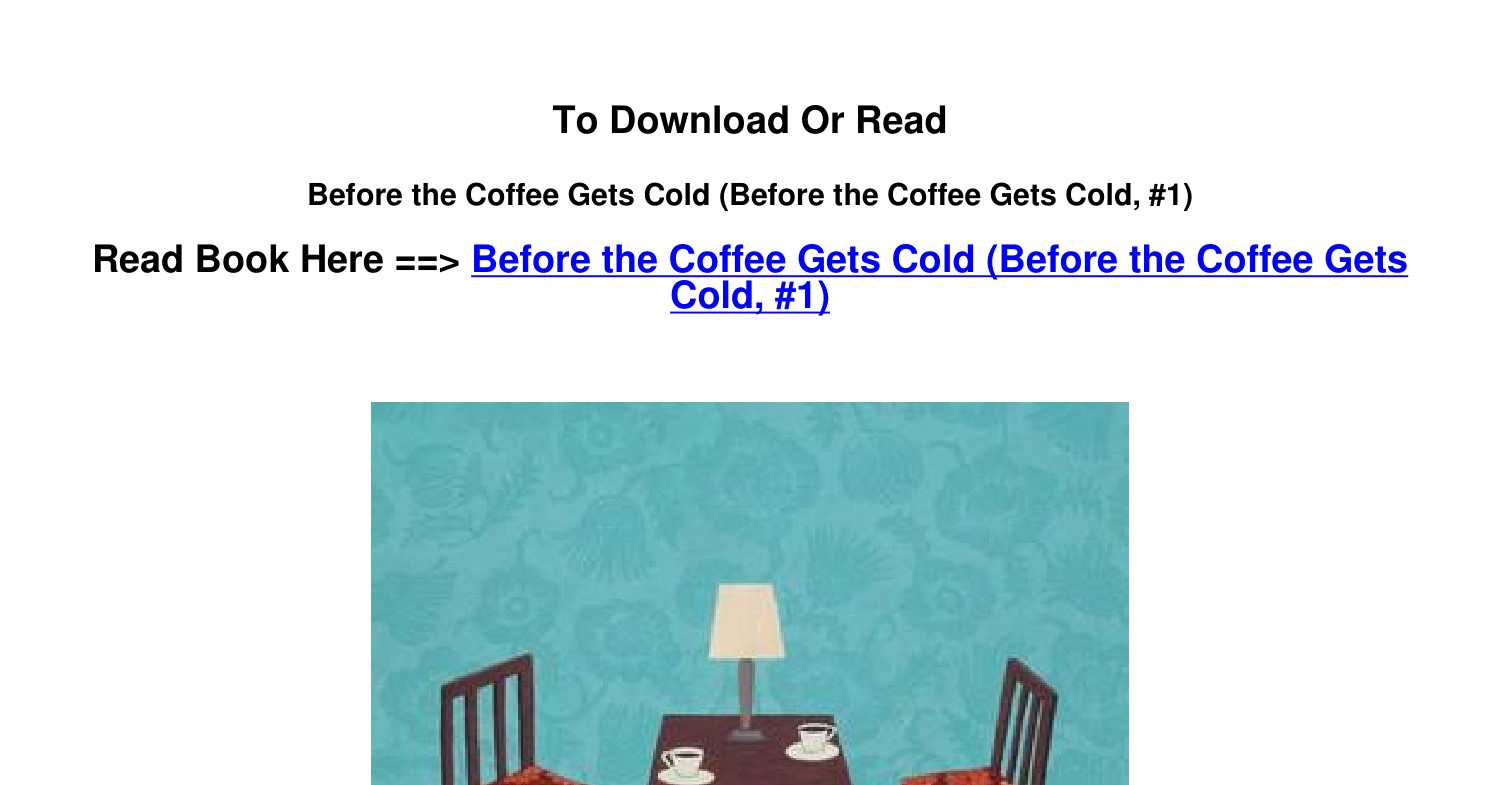 DOWNLOAD epub Before the Coffee Gets Cold Before the Coffee Gets Cold 1 ...