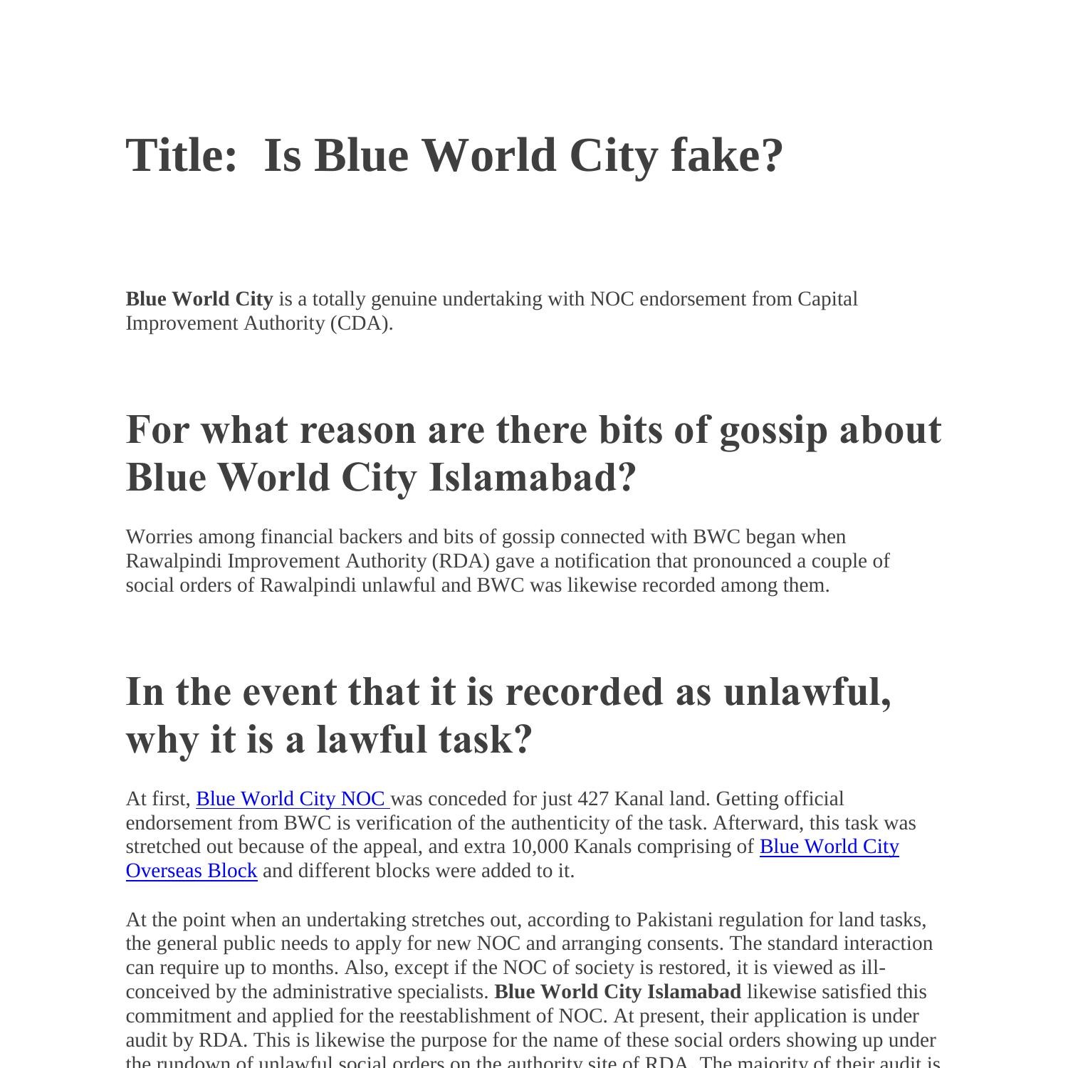 Is Blue World City fake.pdf | DocDroid