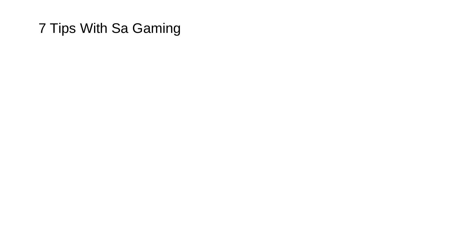 How Do You Outline Sa Gaming As A Result Of This Definition Is Fairly ...