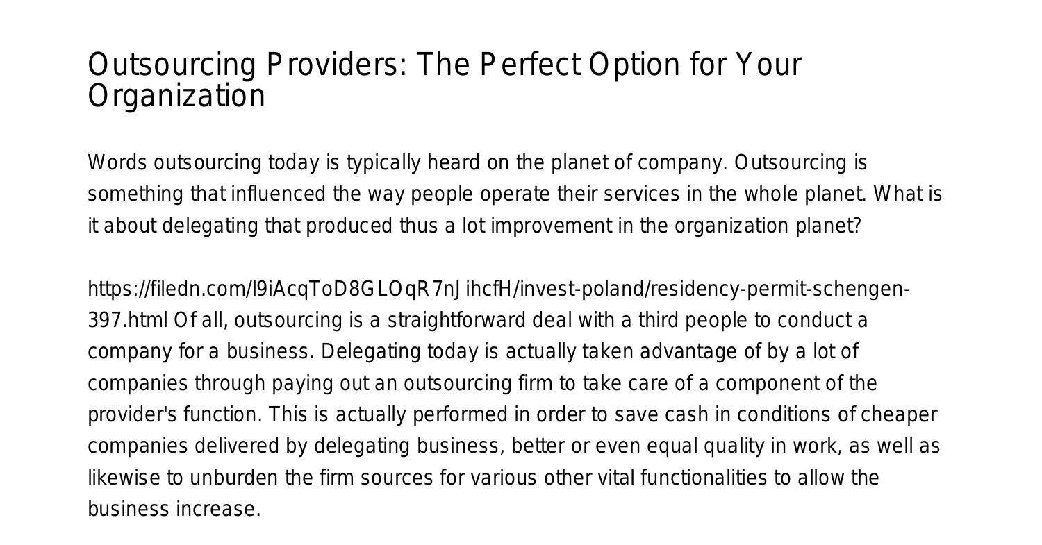 Outsourcing Providers The Perfect Service for Your Businessugkrr.pdf ...