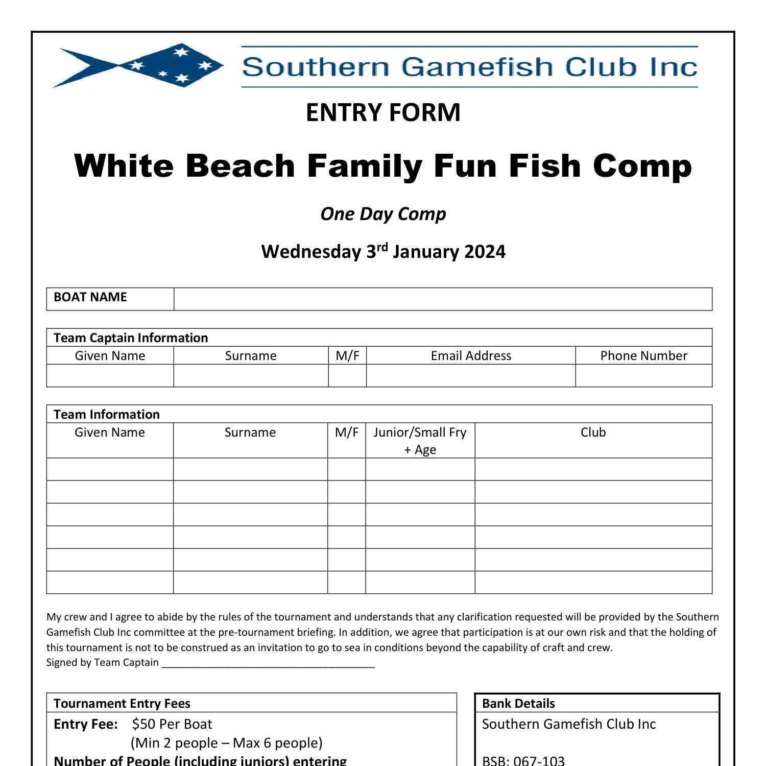 White Beach Family Fun Fish Comp ENTRY FORM 2023.pdf | DocDroid