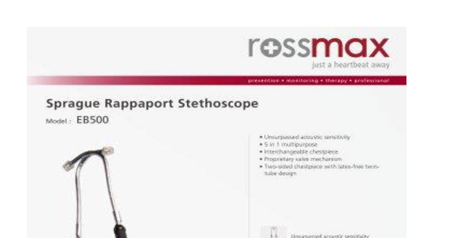 Rossmax Stethoscope EB-500.pdf | DocDroid