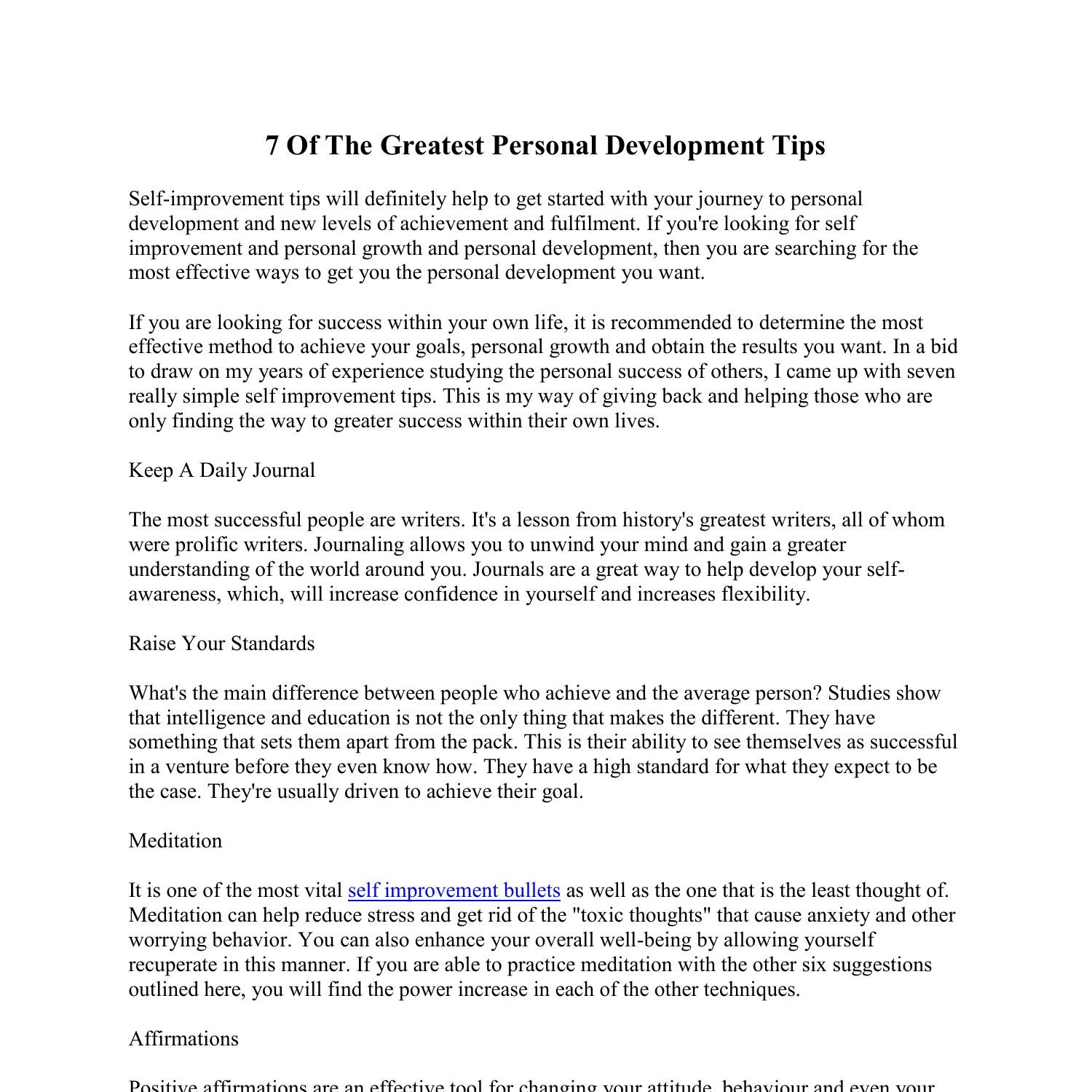 7 Of The Greatest Personal Development Tips.pdf | DocDroid