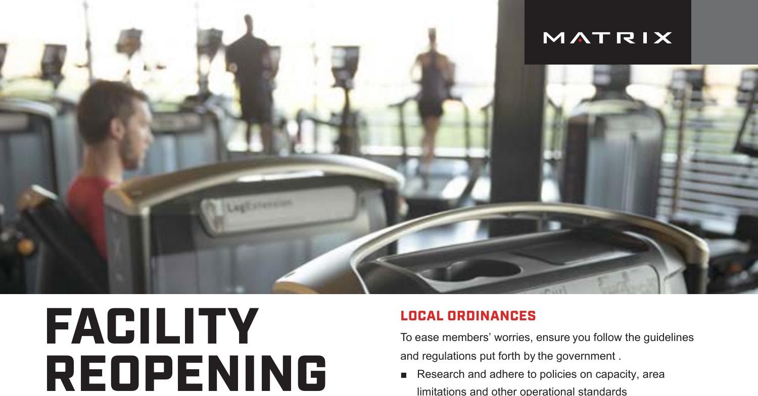 Matrix Facility Reopening Guide & UK Active Approved Safety Plan 2020 ...