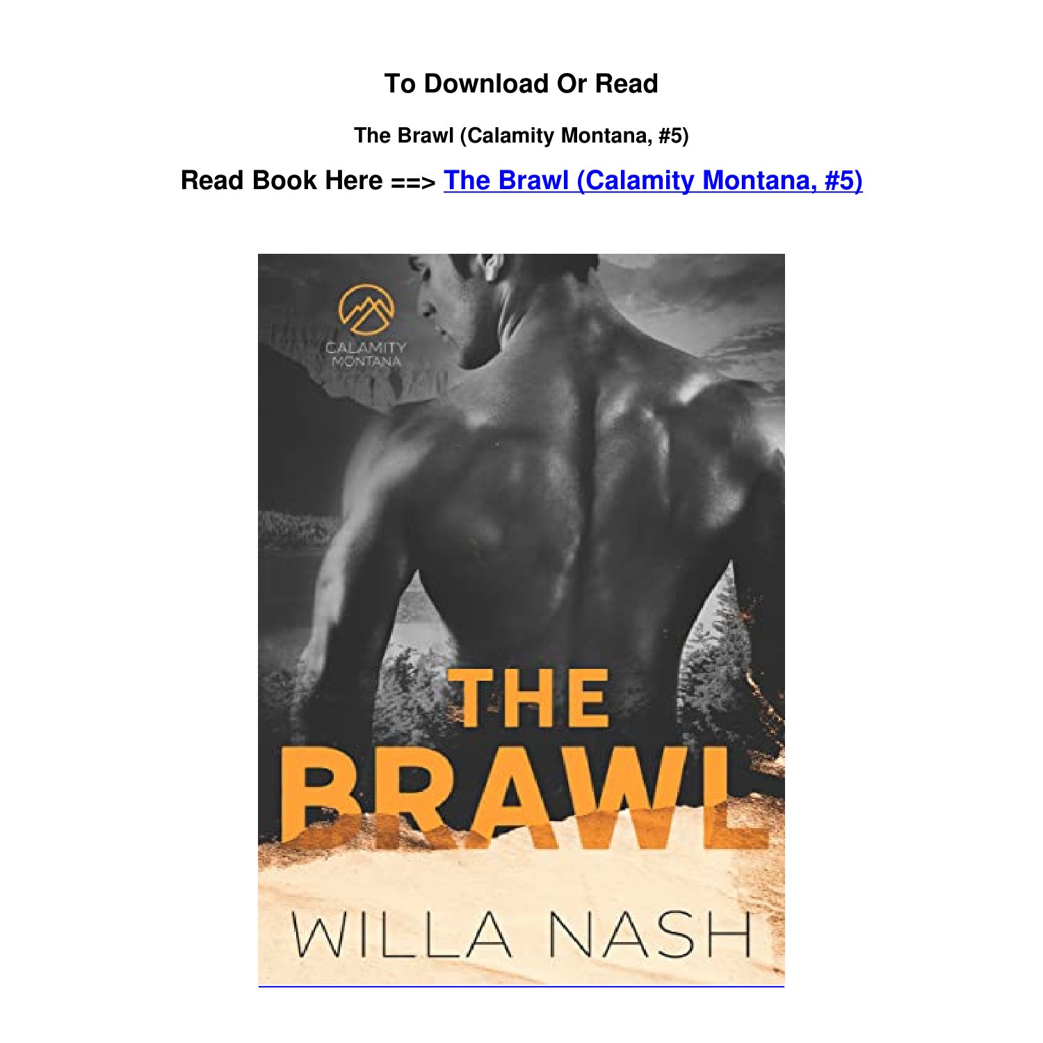 PDF DOWNLOAD The Brawl Calamity Montana 5 BY Willa Nash.pdf | DocDroid