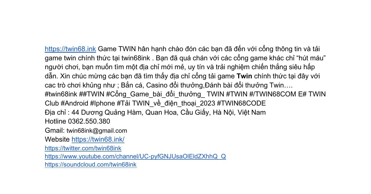 TWIN - TRANG CHỦ CHÍNH THỨC TWIN68 TẠI VIỆT NAM.docx | DocDroid