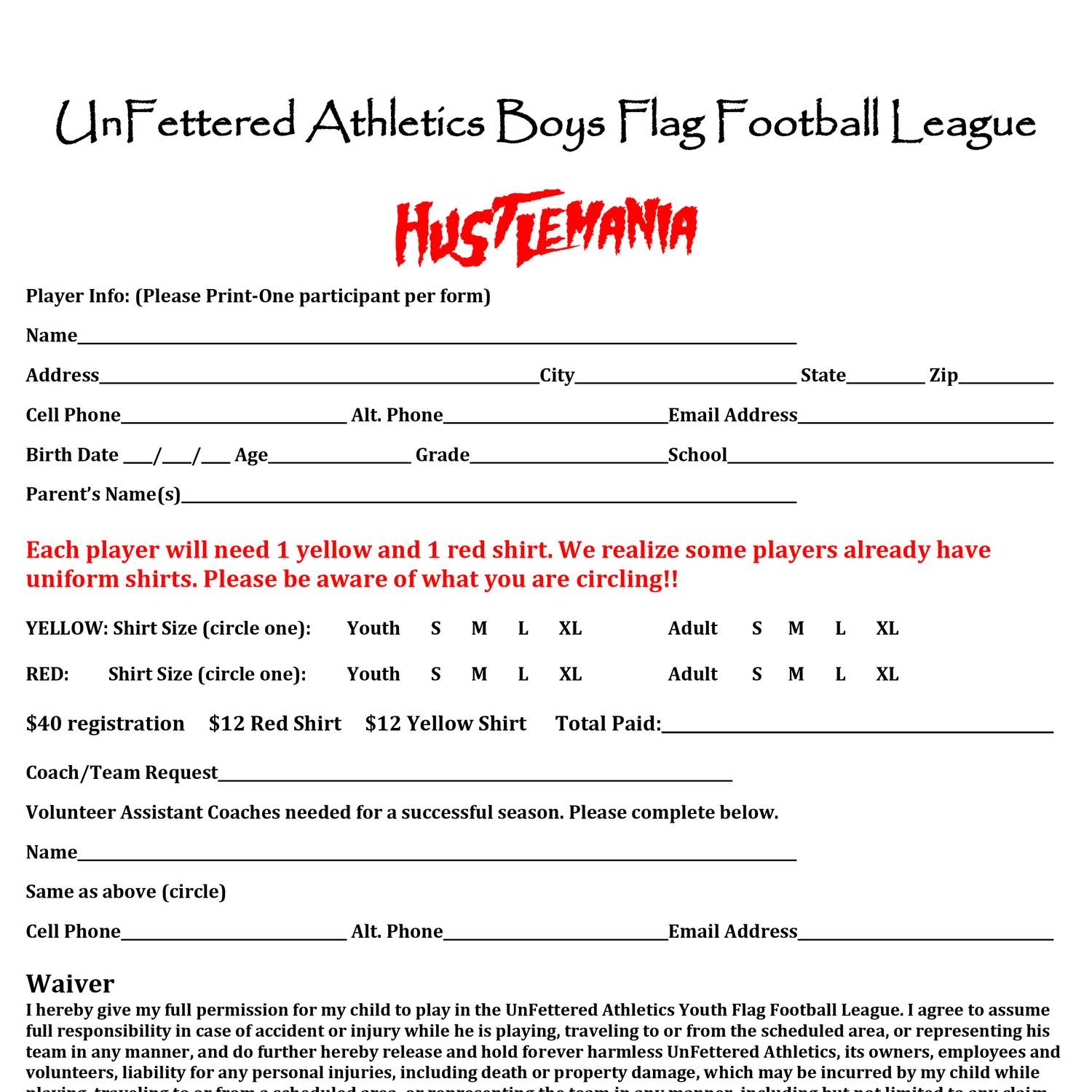 UnFettered Athletics Youth Flag Football League Sign up 2018.pdf | DocDroid