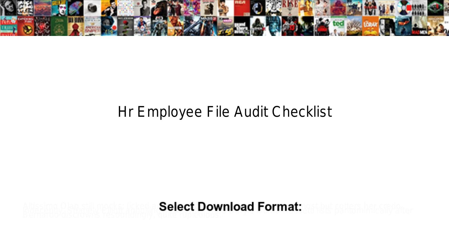 hr employee file audit checklist.pdf | DocDroid