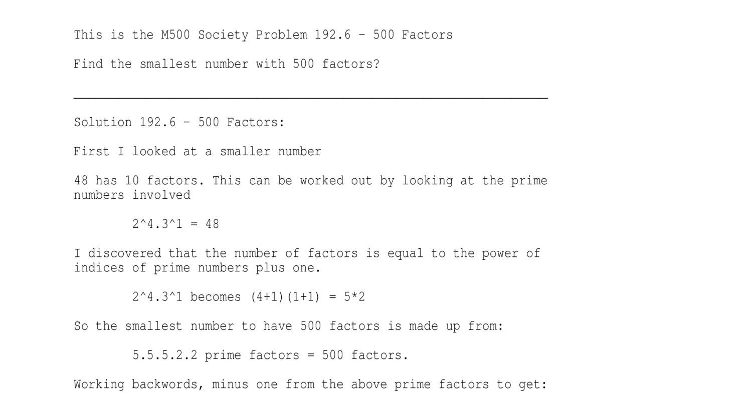 Problem 2, 500 Factors.pdf | DocDroid