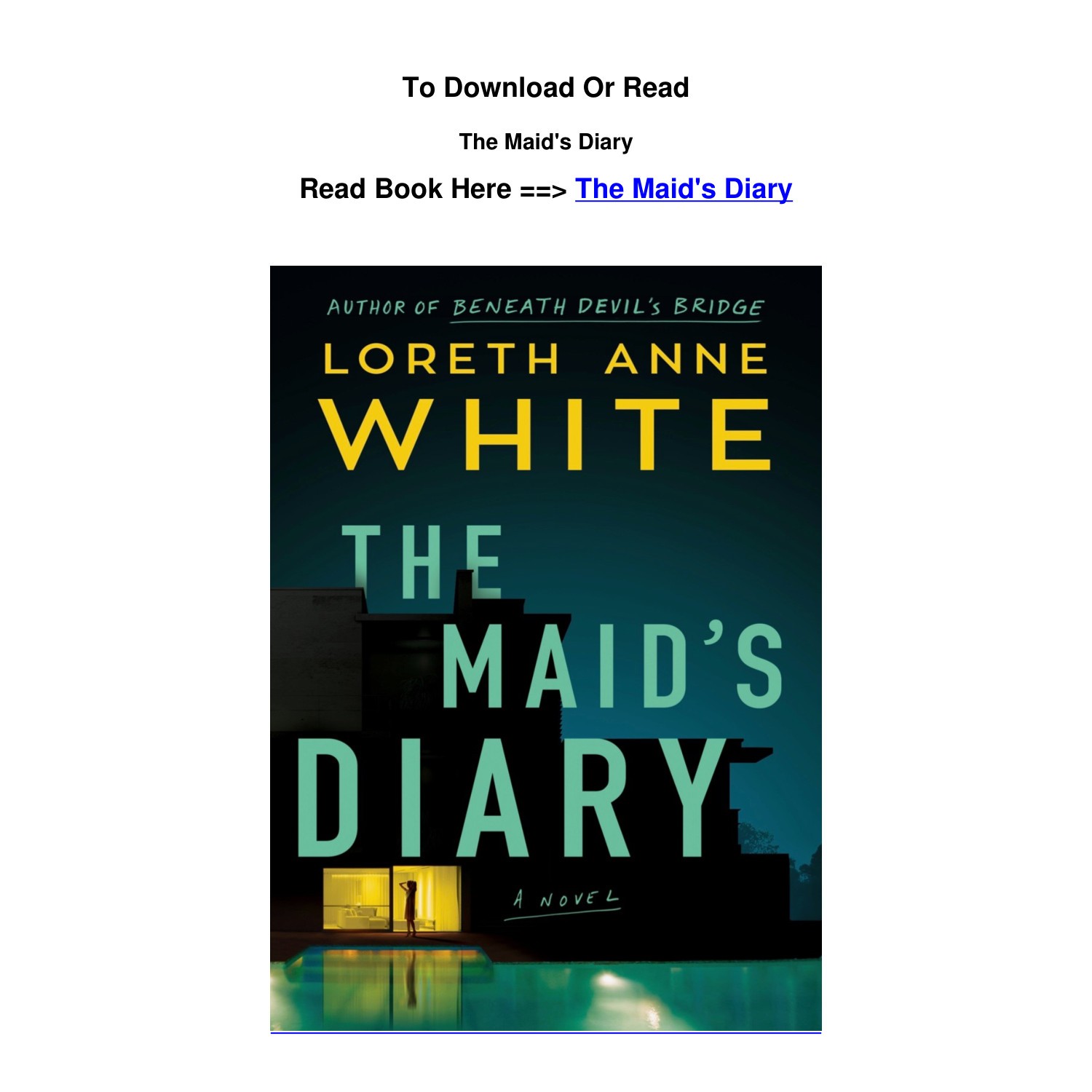 download PDF The Maid s Diary By Loreth Anne White.pdf | DocDroid