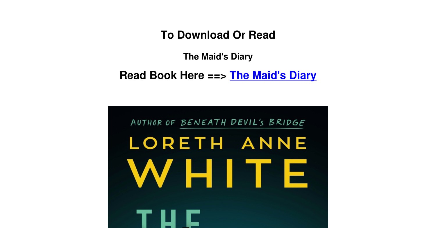 download PDF The Maid s Diary By Loreth Anne White.pdf | DocDroid