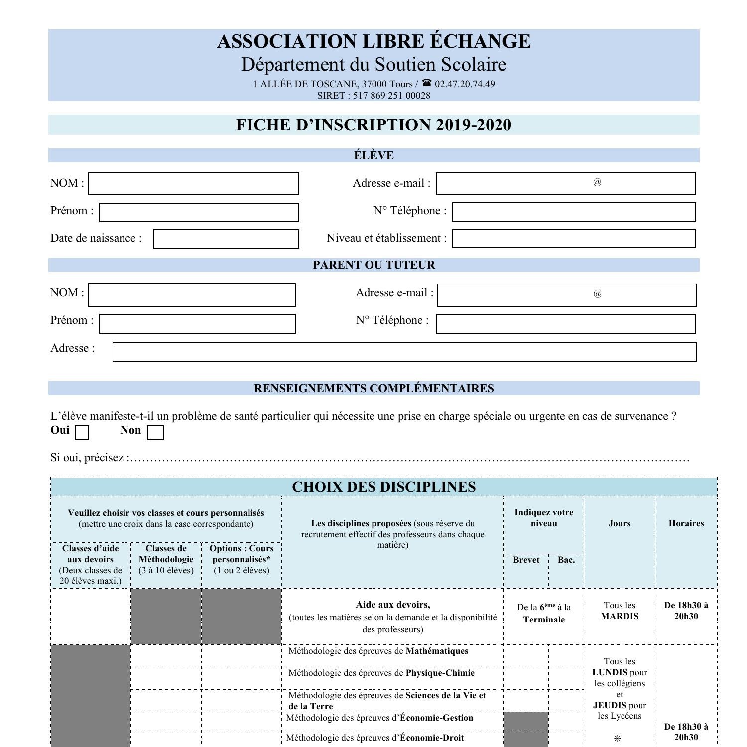 Fiche d'Inscription 2019-2020.pdf | DocDroid