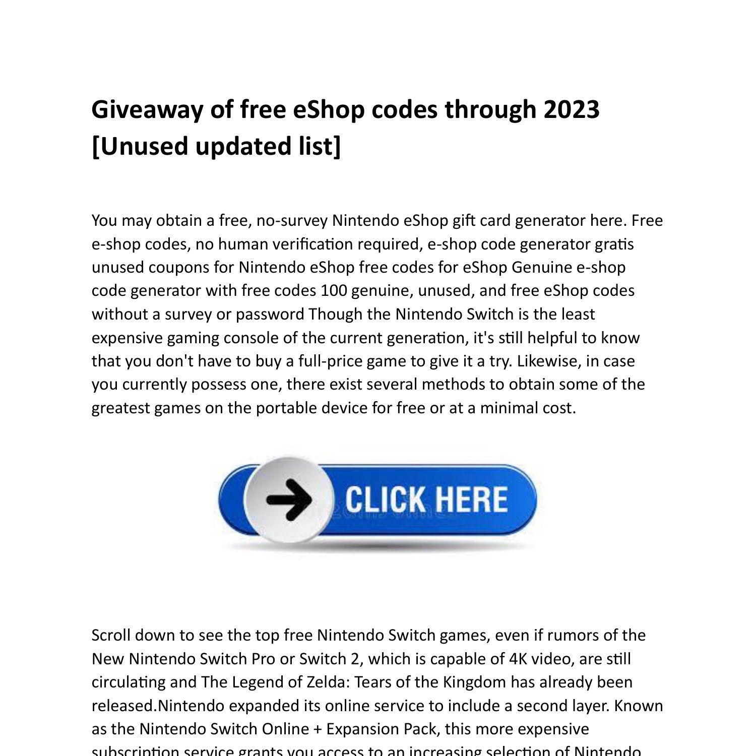 giveaway-of-free-eshop-codes-through-2023-unused-updated-list.pdf ...