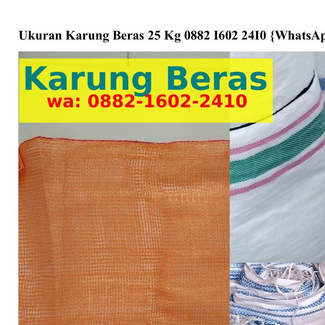 Ukuran Karung Beras 25 Kg.pdf | DocDroid