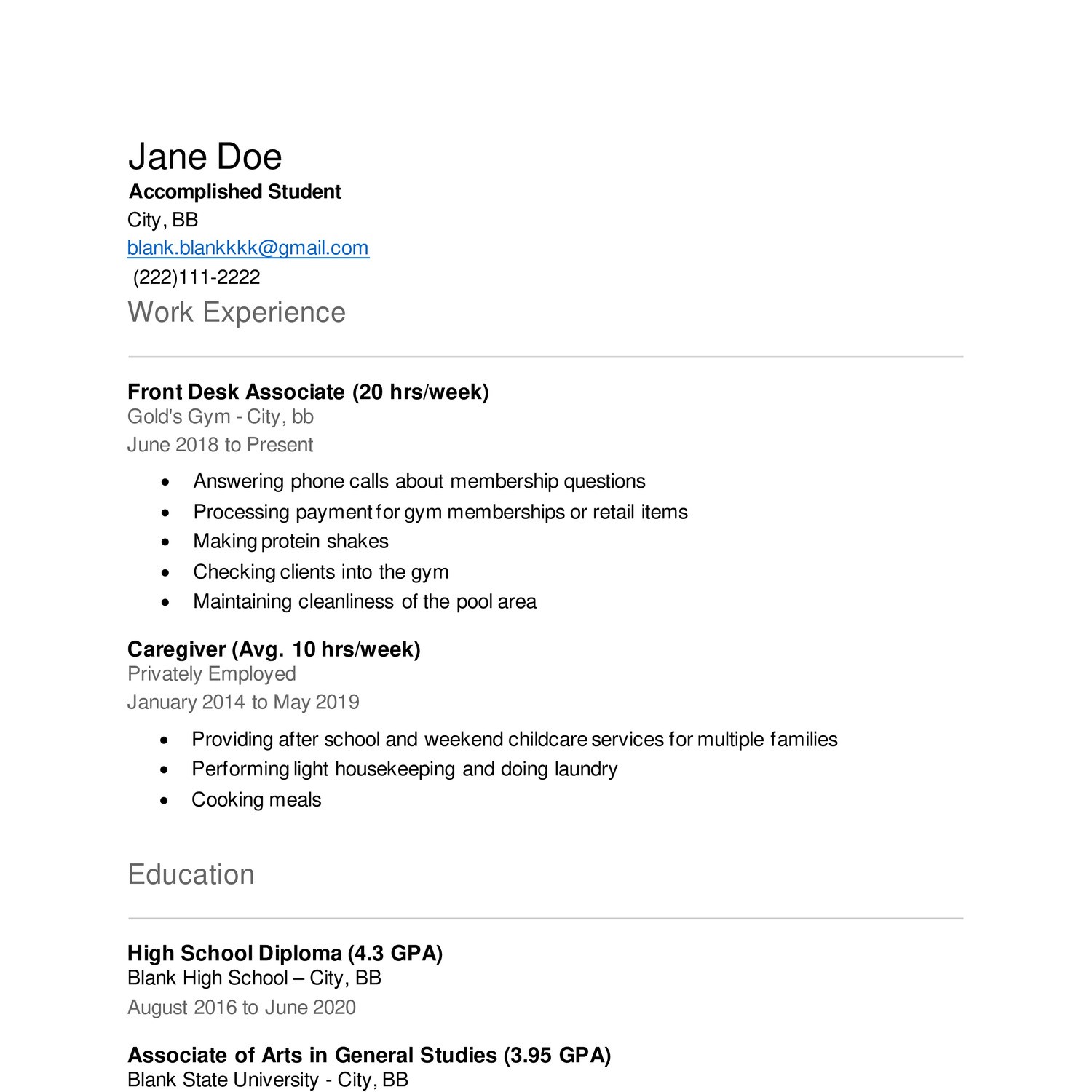 Resume Jane Doe.docx | DocDroid