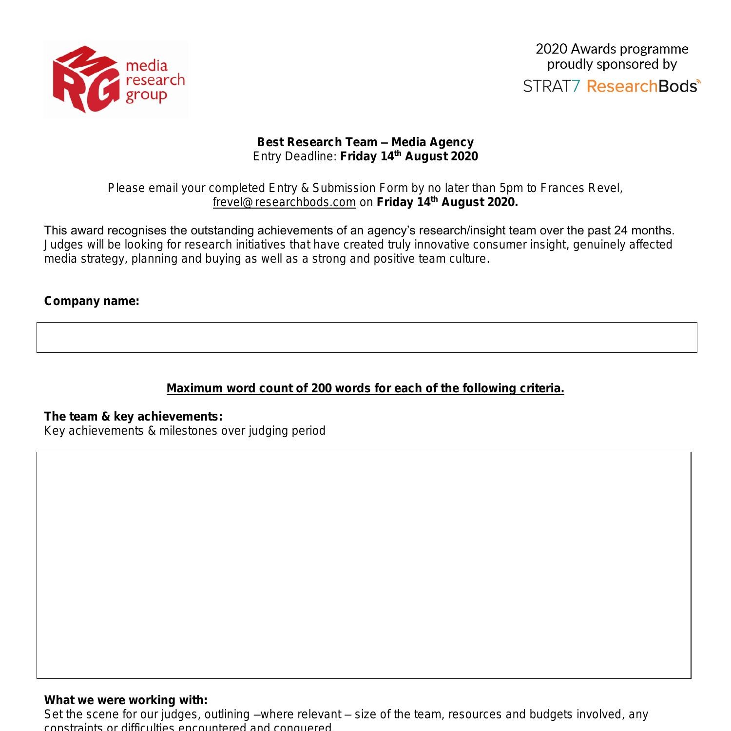 C1 Submission Form Best Research Team Media Agency 2020.docx | DocDroid