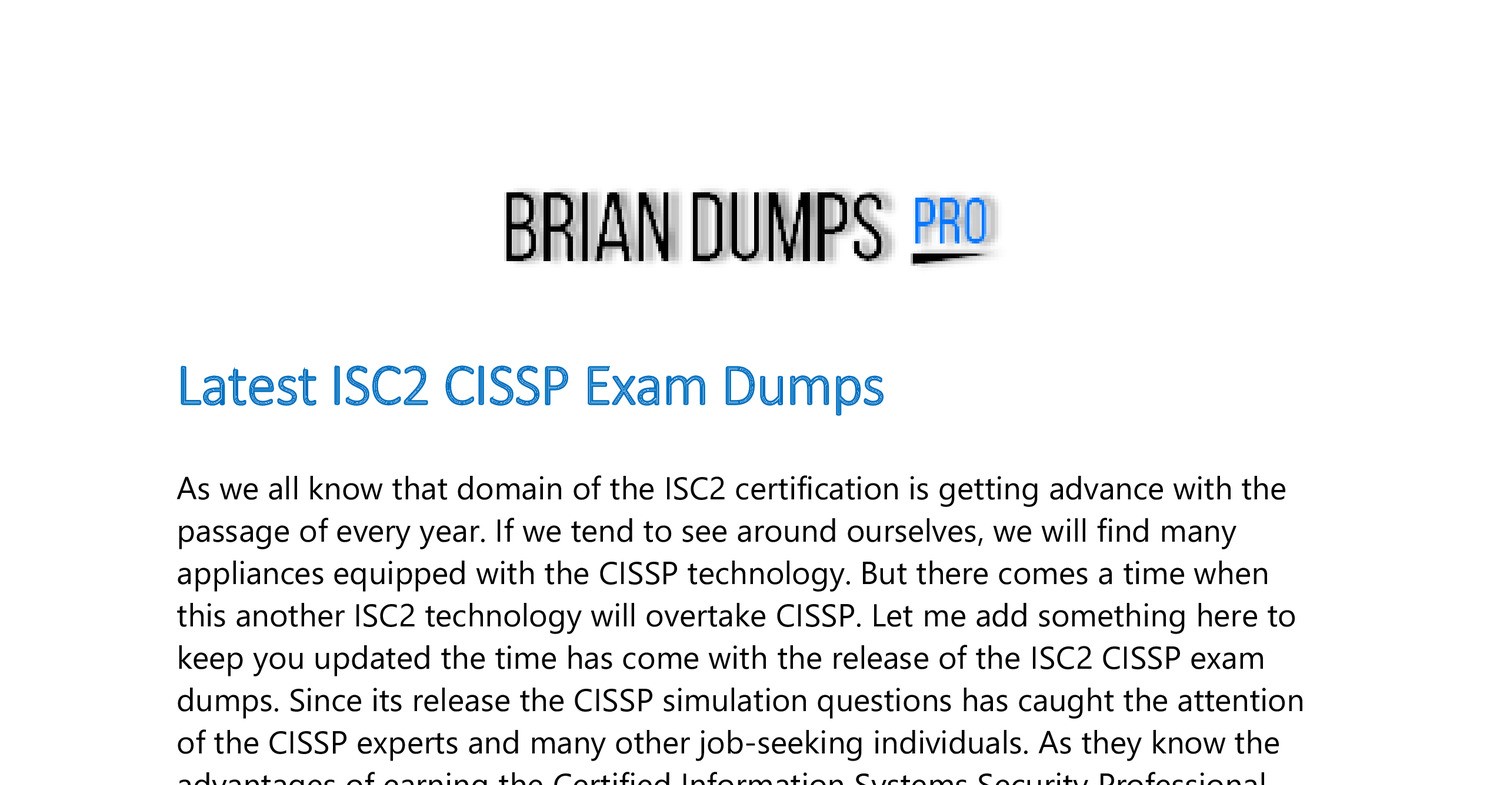 Pass CISSP Exam Using CISSP Exam Cram.pdf | DocDroid