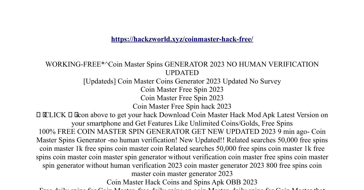 Coin Master Hack Without Verification 2023.pdf | DocDroid