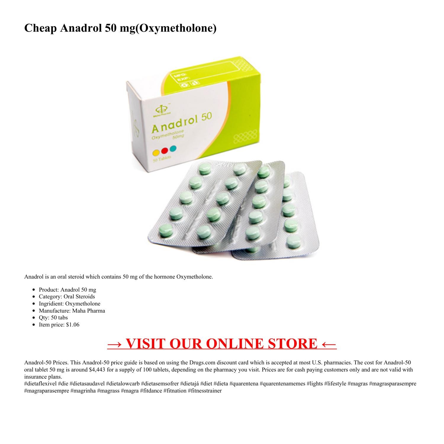 Cheap Anadrol 50 mg(Oxymetholone) by Maha Pharma in AU - Oral Steroids ...