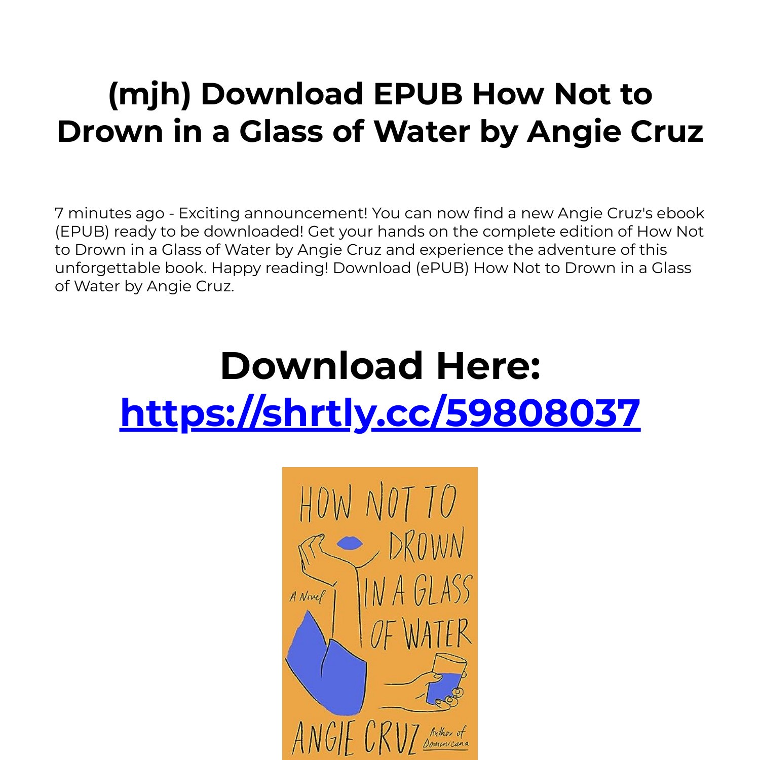 how-not-to-drown-in-a-glass-of-water.pdf | DocDroid