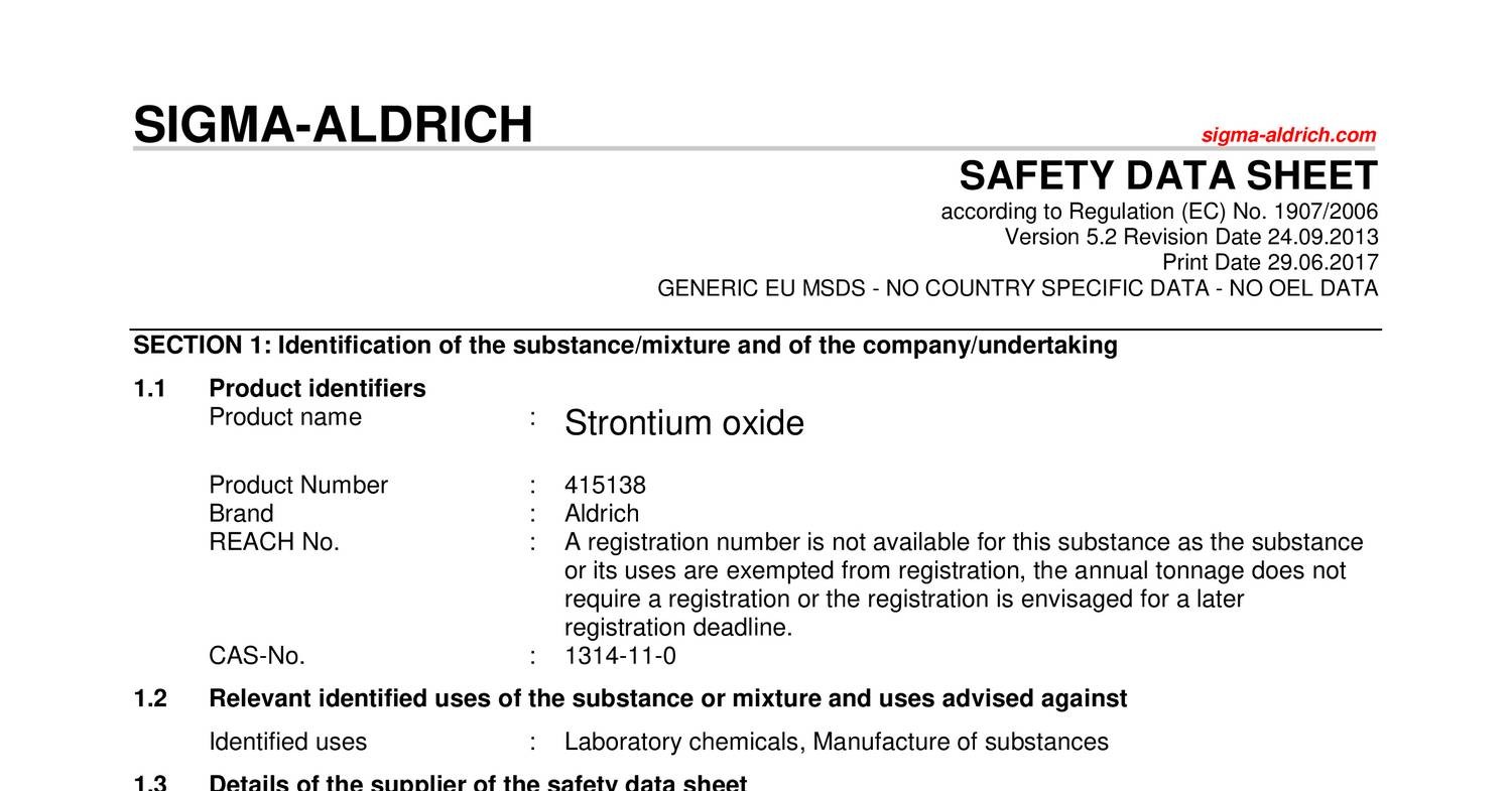 Strontium oxide SA.pdf | DocDroid