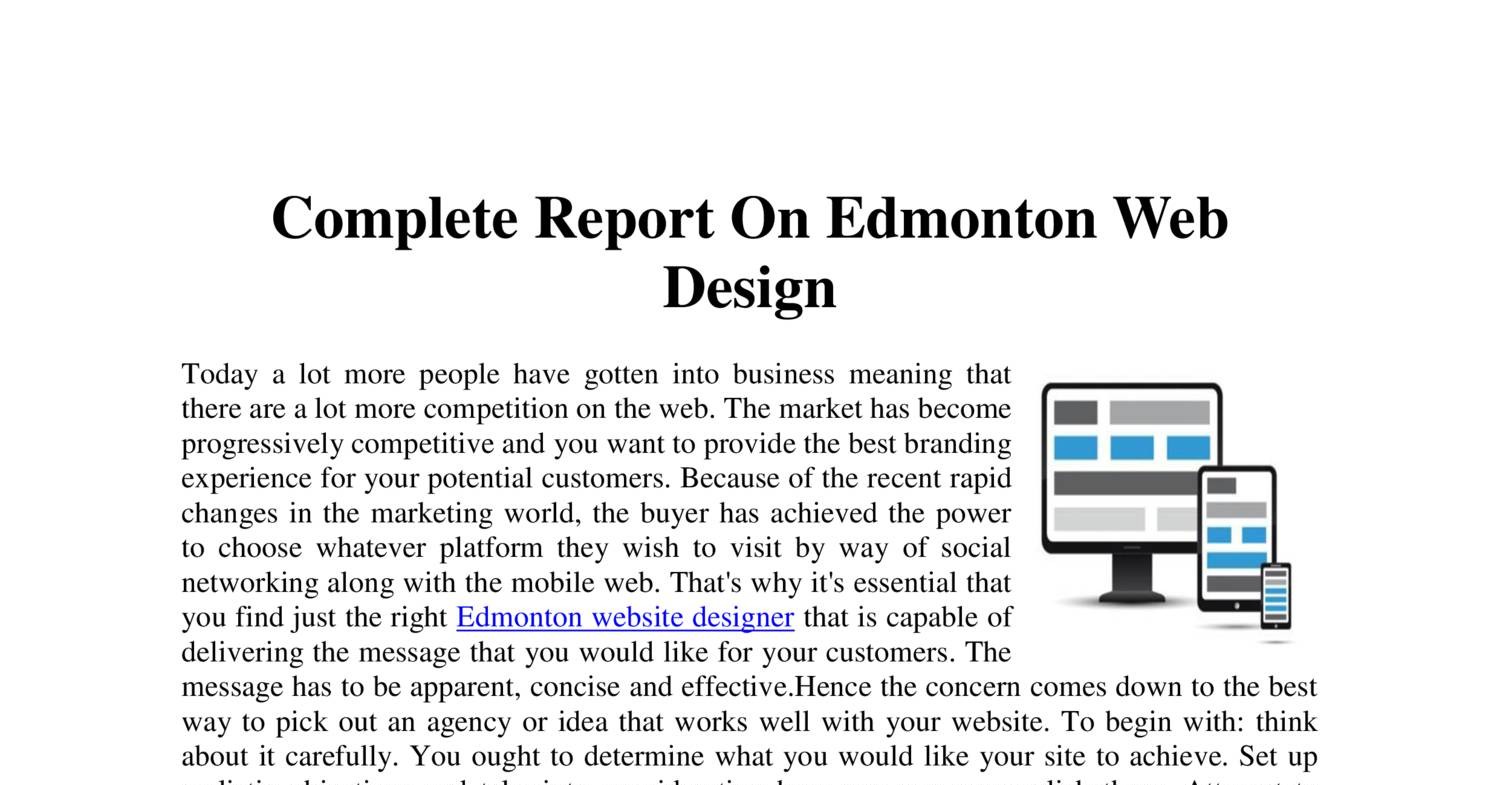 Complete Report On Edmonton Web Design.pdf | DocDroid
