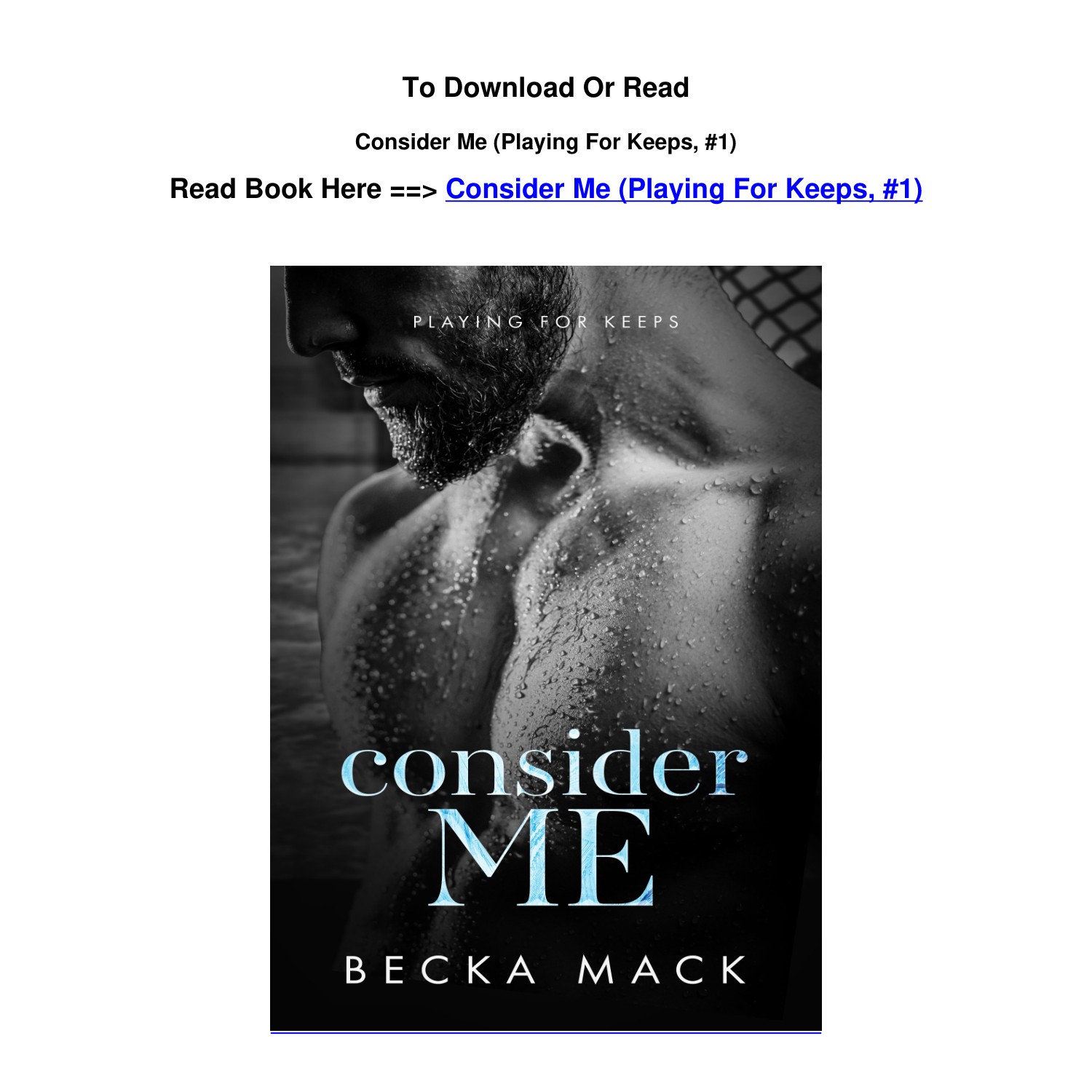 PDF Download Consider Me Playing For Keeps 1 BY Becka Mack.pdf | DocDroid