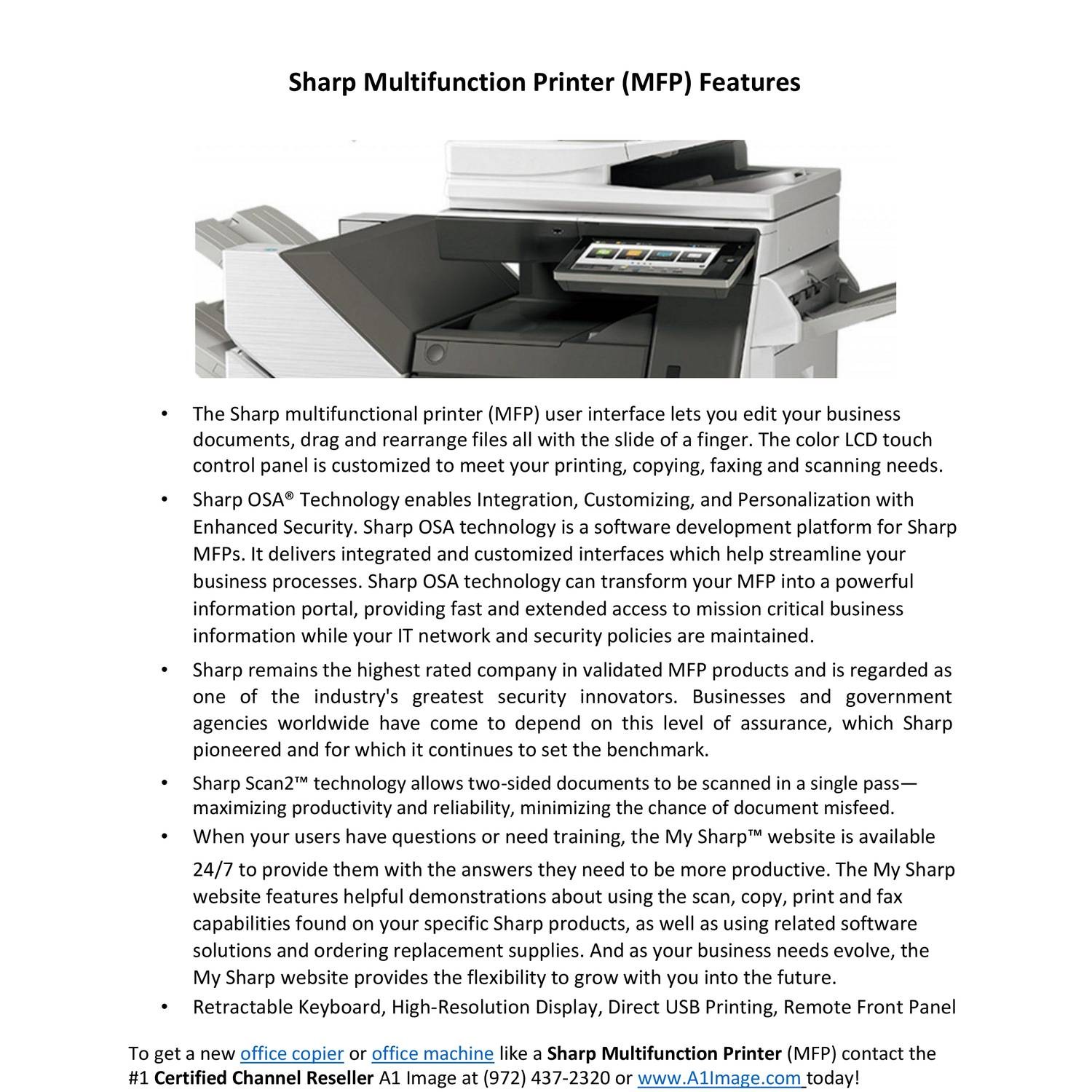 Sharp Multifunction Printer (MFP) Features.pdf | DocDroid